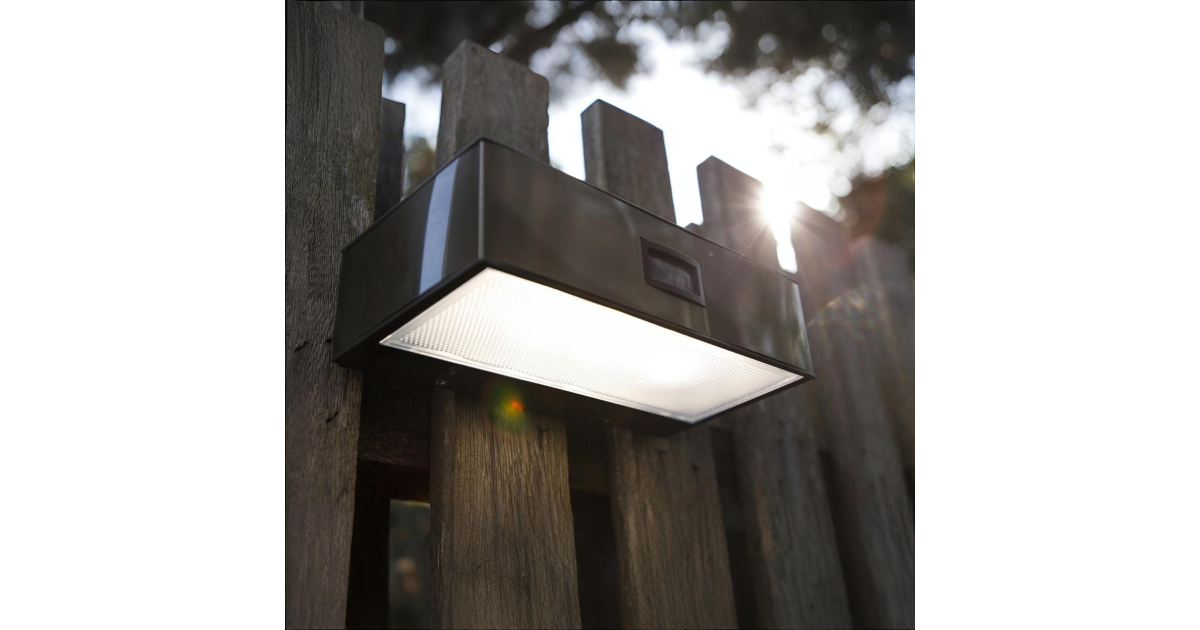 Lutec Brick - Applique d'extérieur avec capteur solaire - 18 x 9 x 5 cm ...